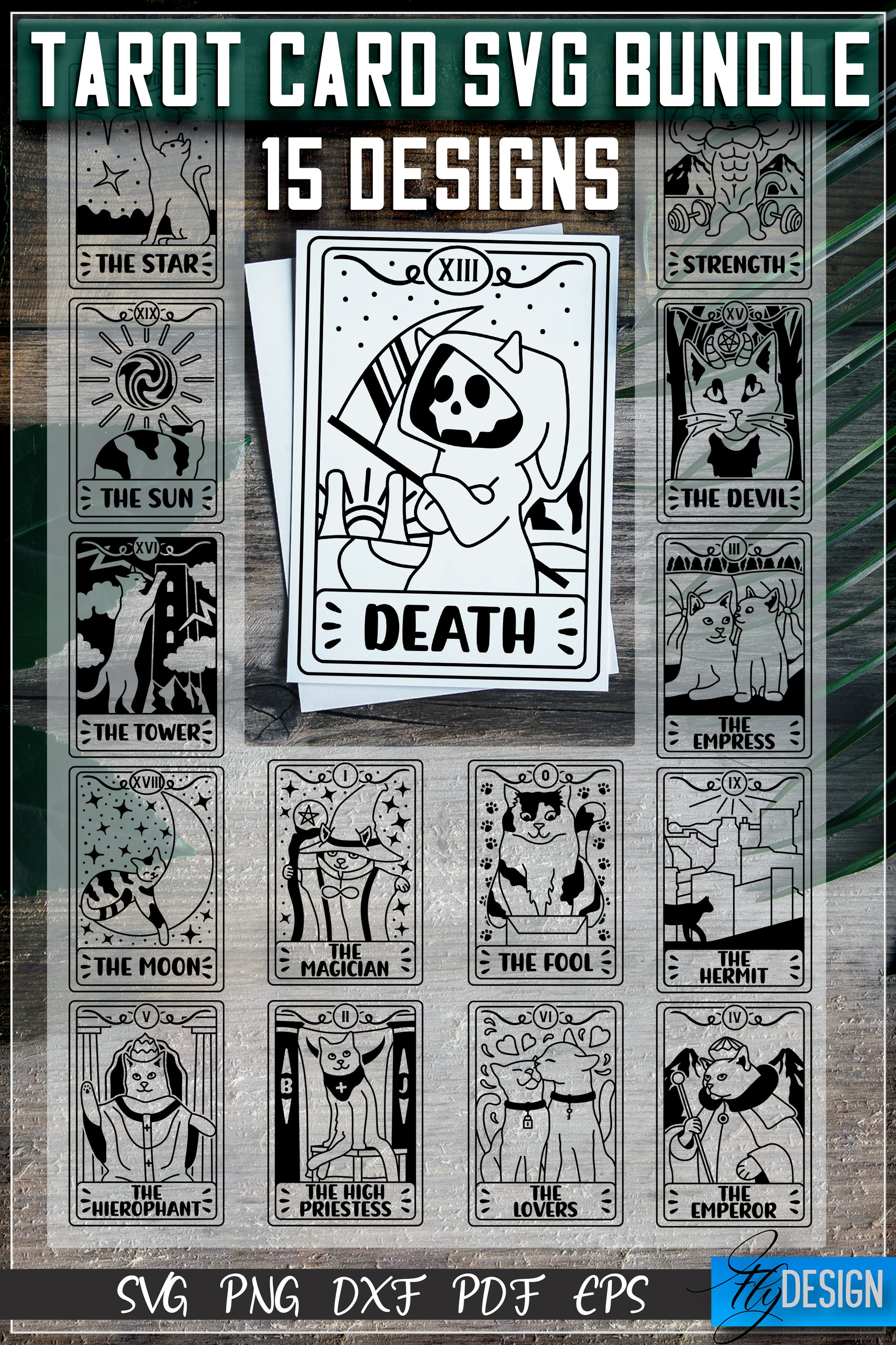 Tarot Cat Card SVG | Card Design | Cat SVG Design (2904838)