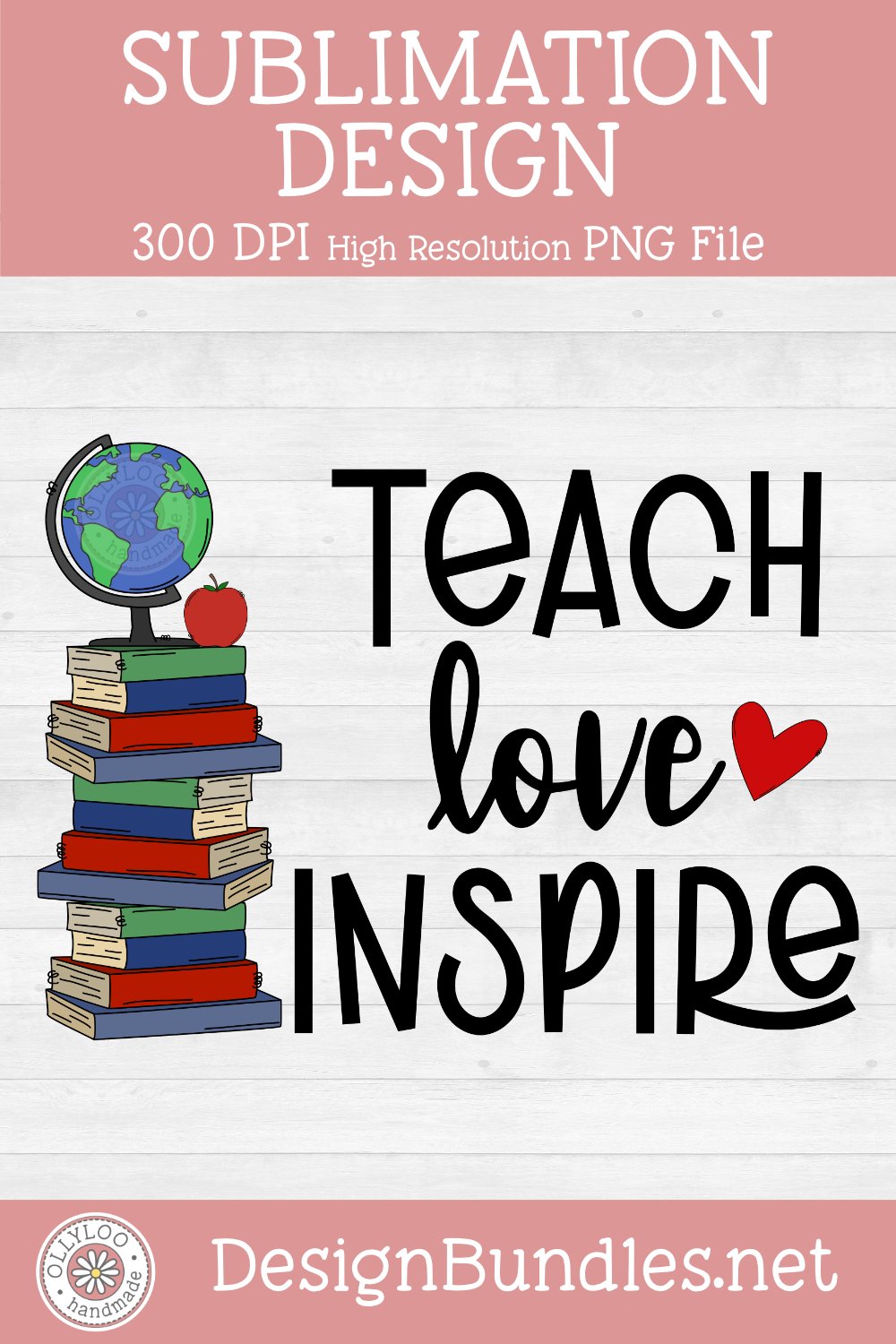 Teach Love Inspire | Teacher Doodle Sublimation Design