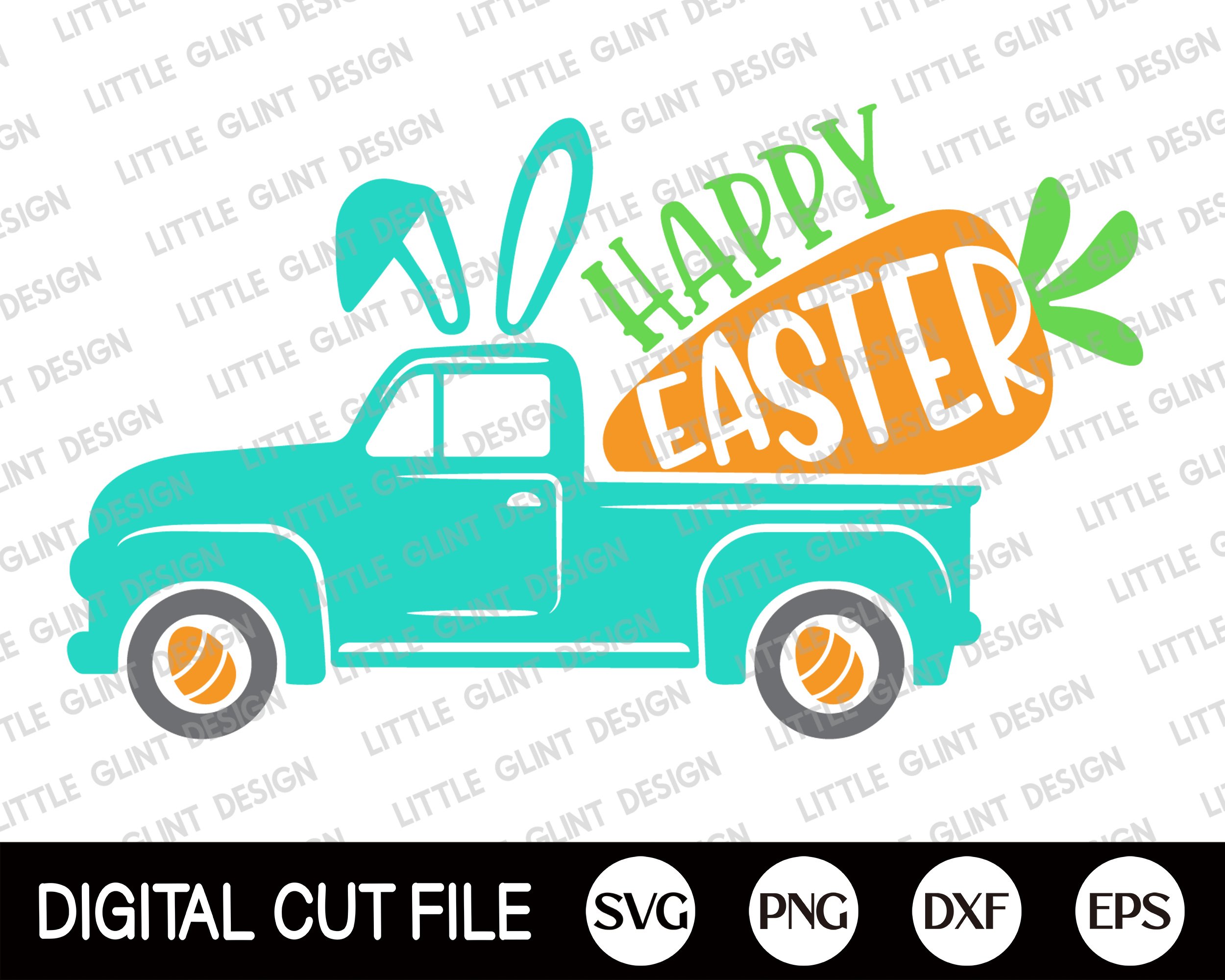Svg Easter, Vintage Truck, Easter Truck Egg, Truck Dxf