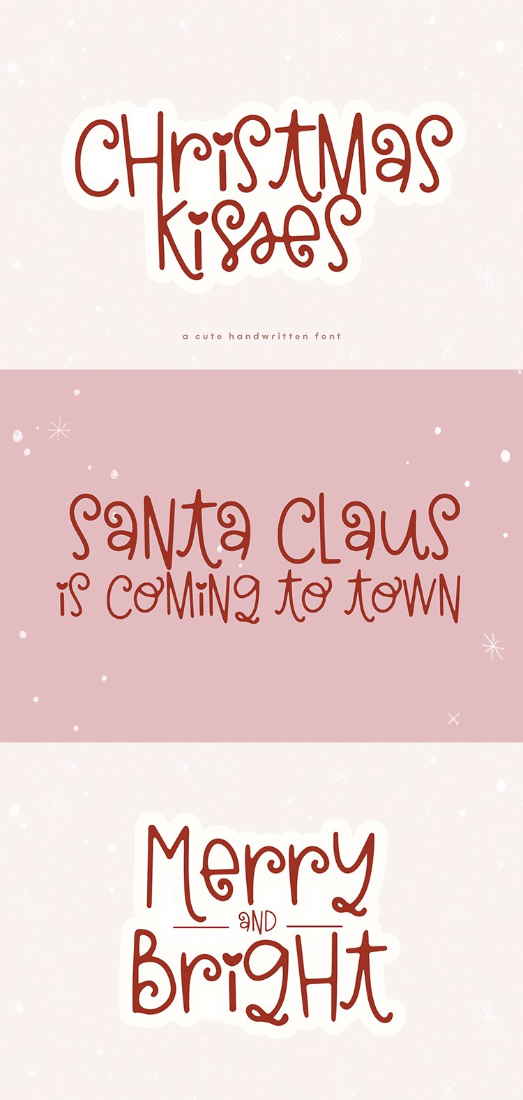 Christmas Kisses - A Cute & Quirky Holiday Font