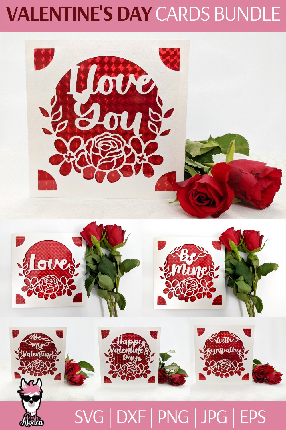 Valentine's day cards bundle