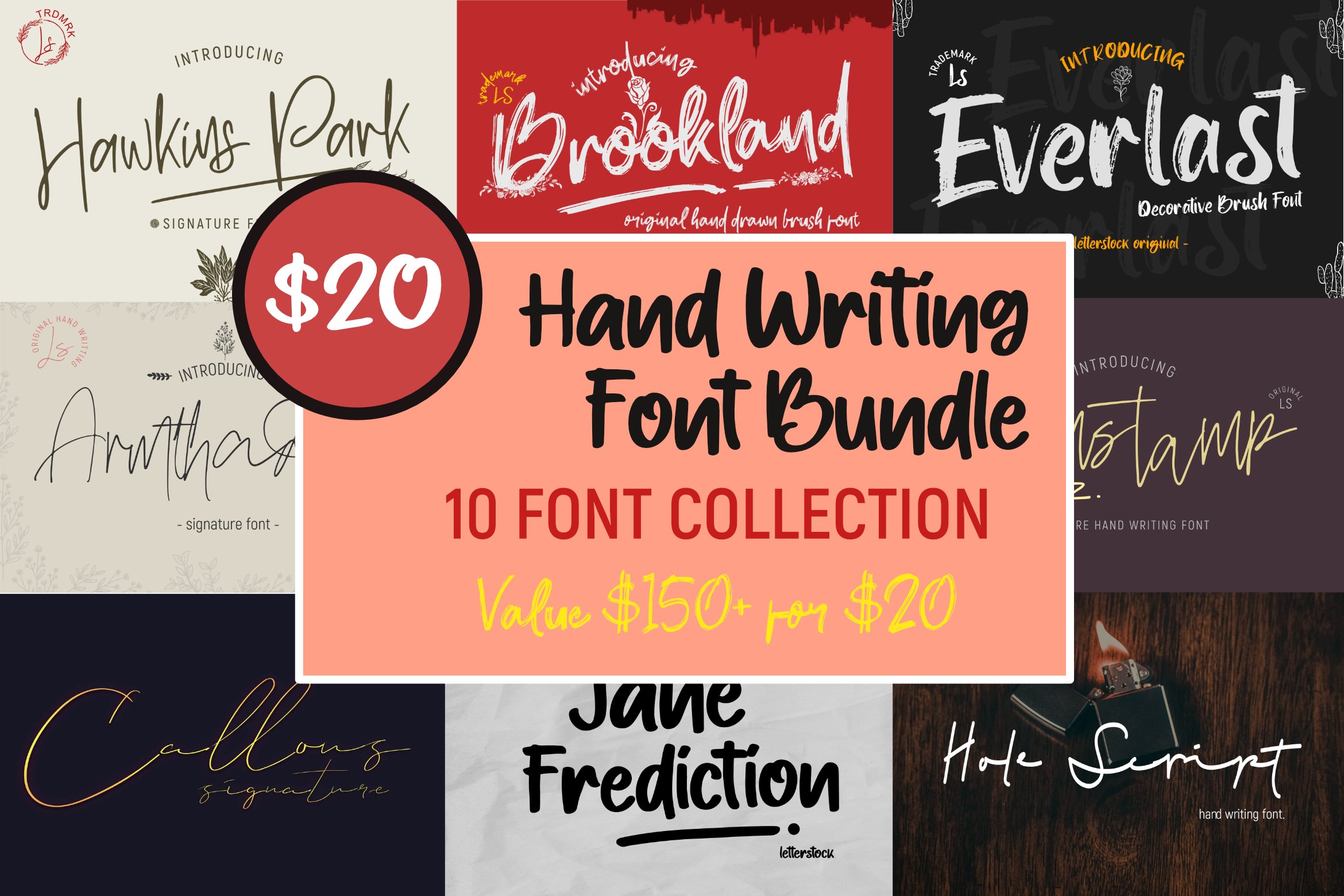 Hand Writing Font Bundle (1125259)