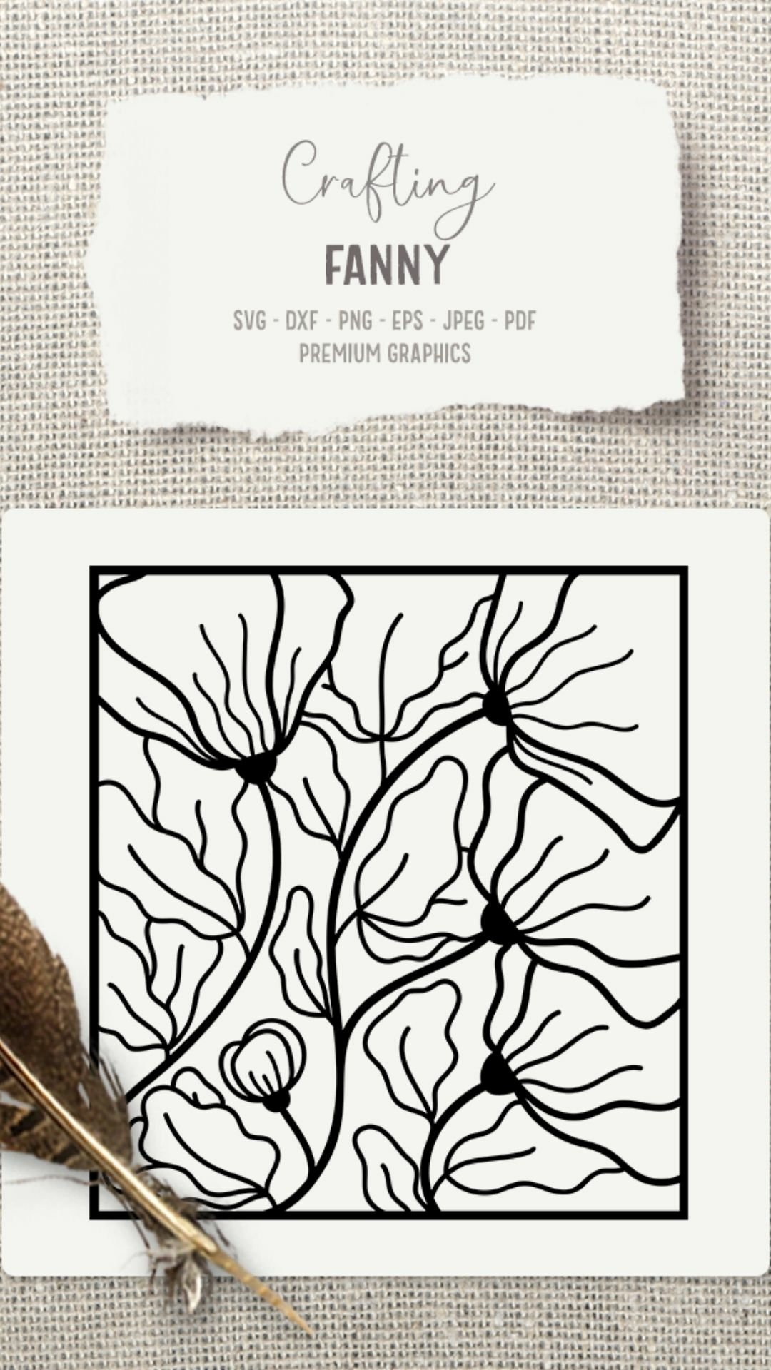 Whimsical flower SVG | Vintage floral SVG cut file