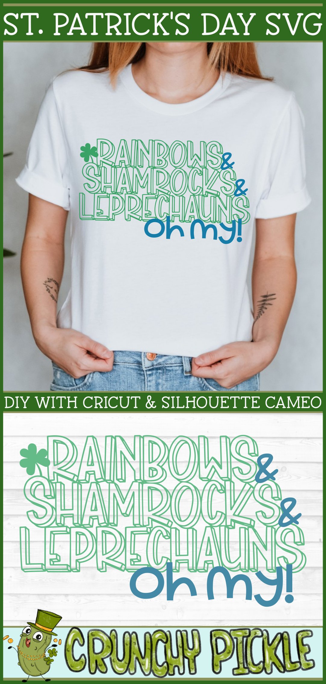 Rainbows Shamrocks Leprechauns Oh My! St. Patrick's Day SVG
