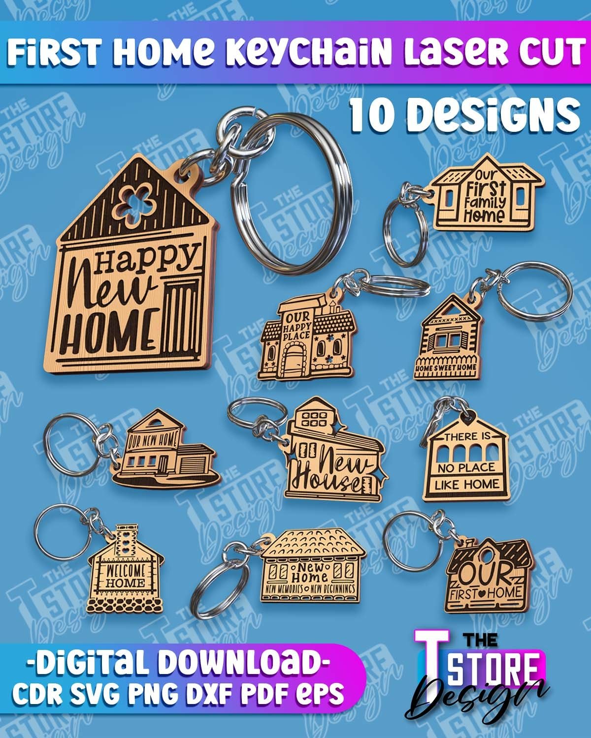 Our First Home Keychain Laser Cut | Home Sweet Home Keychain