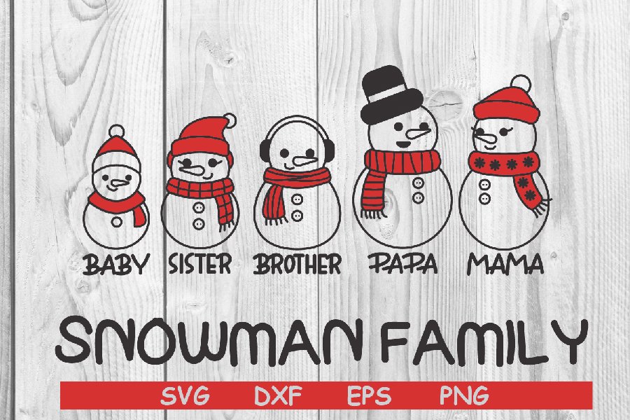 Snowman family SVG (1470694)