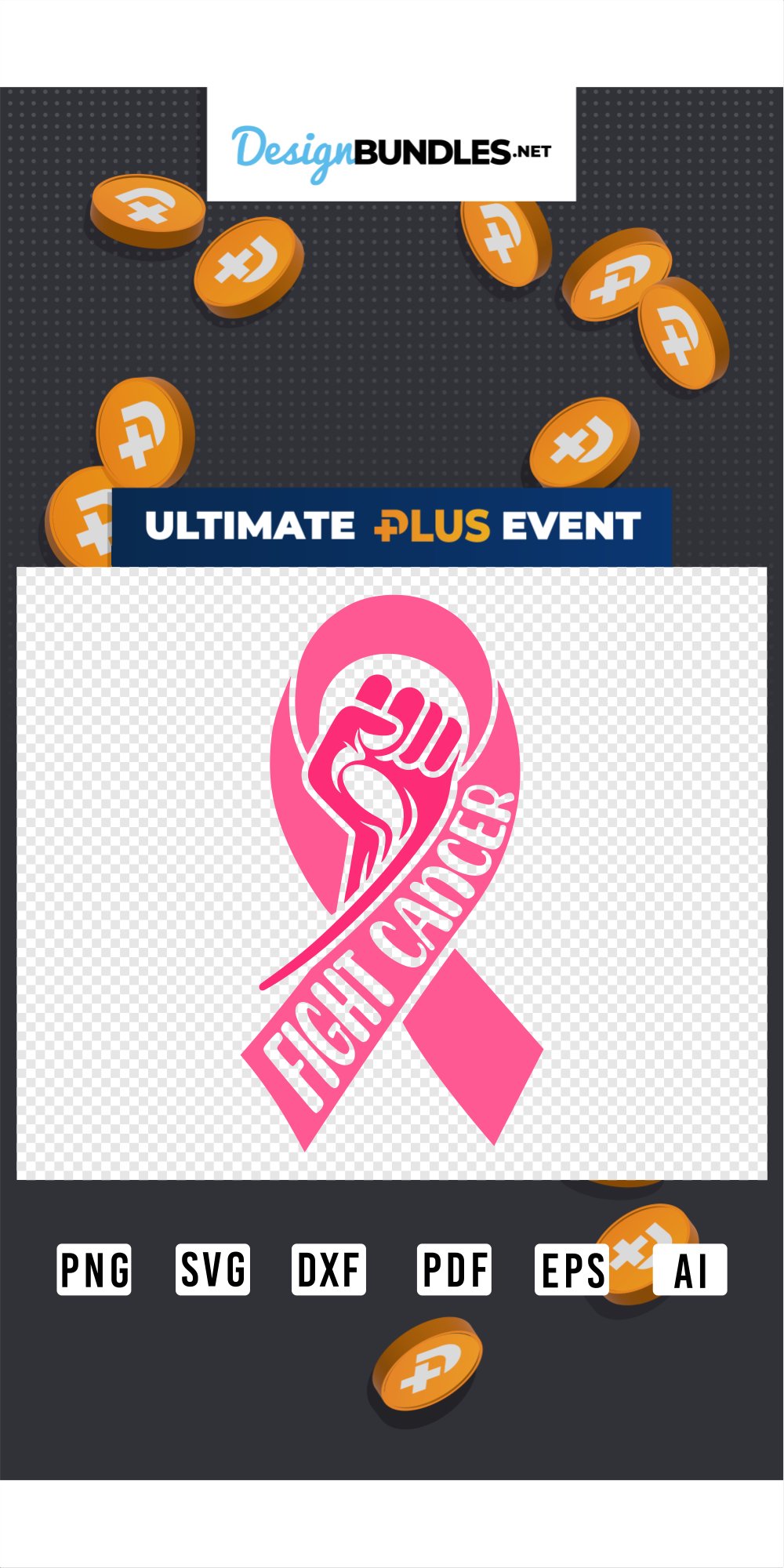 Fight Cancer SVG I Cancer Awareness Ribbon SVG Cut File
