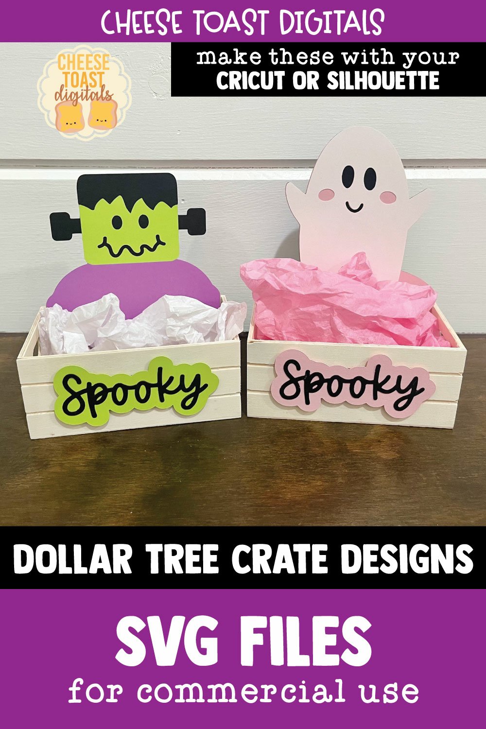 Halloween Crate SVG Set | Spooky Dollar Tree Crate Insert
