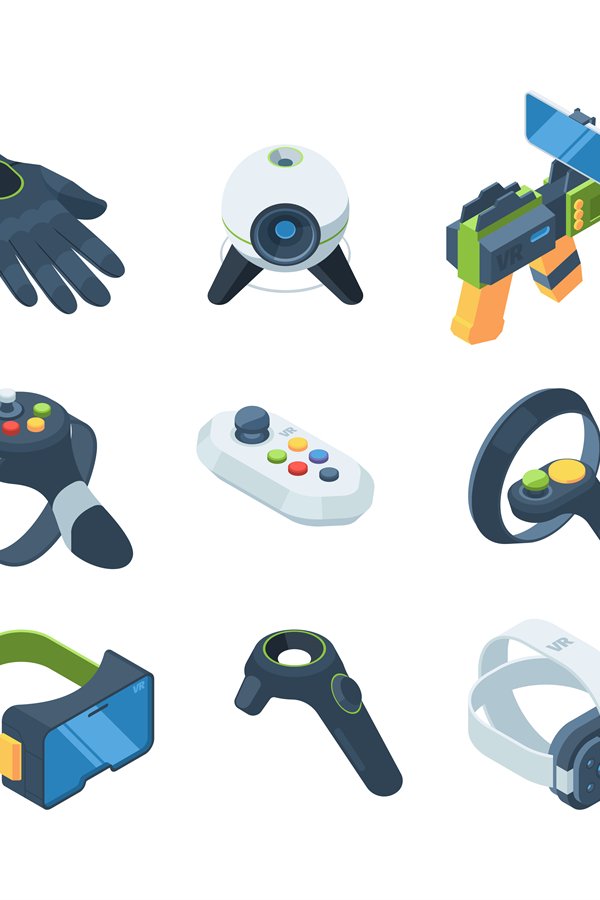 Vr gaming. Virtual controllers for video gaming experience g