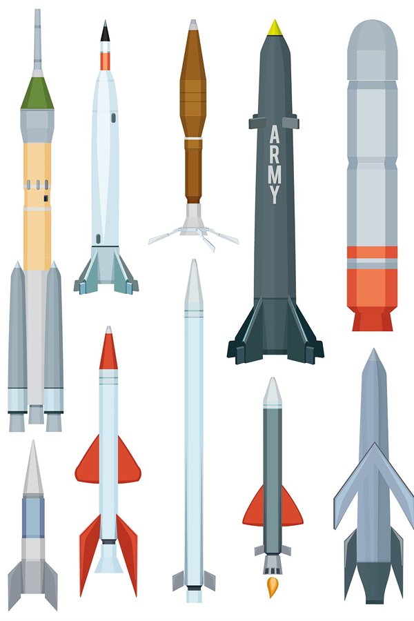 Army missile. Flight armour propeller rocket engine weapon m