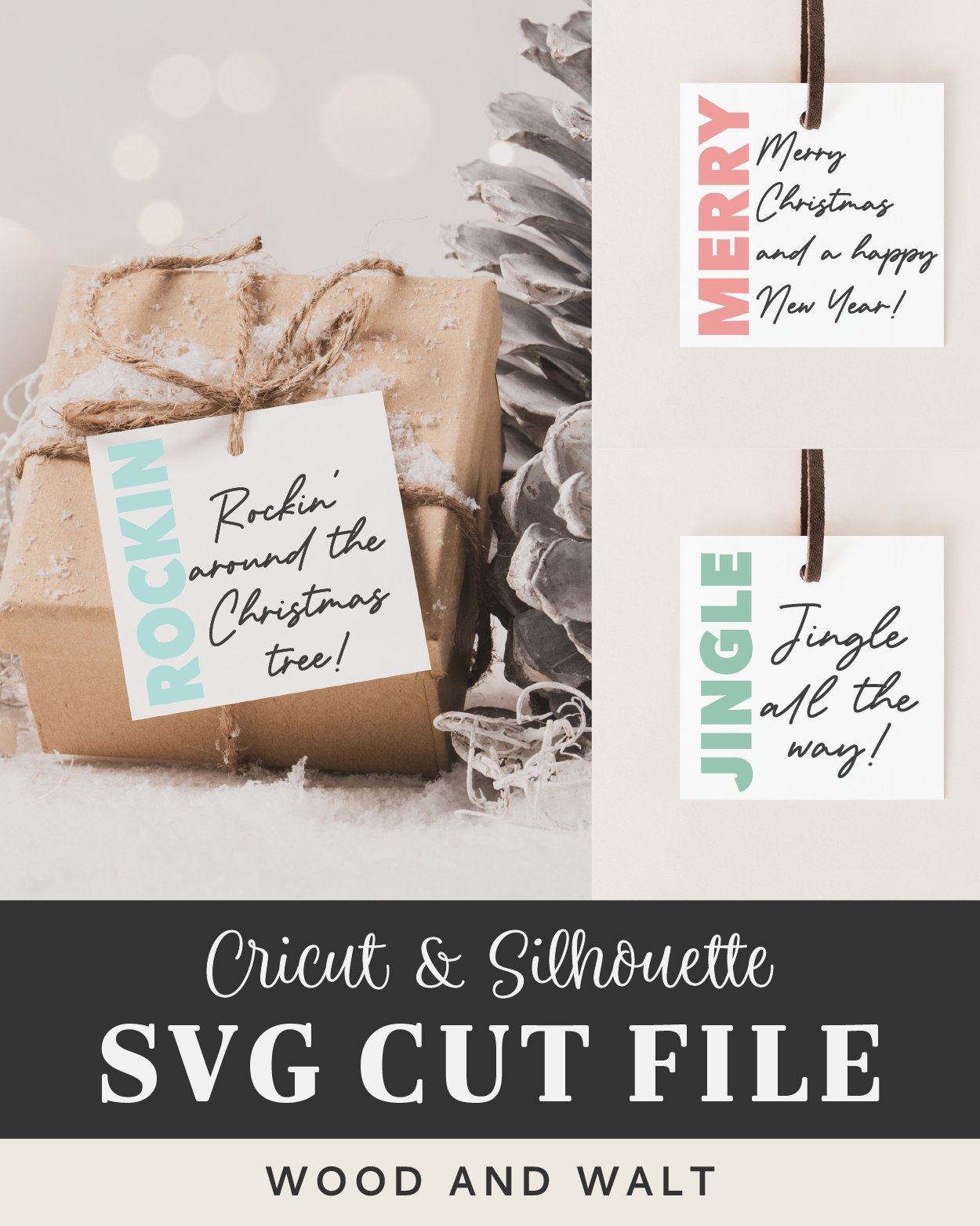 Printable Christmas Gift Tag Bundle | Modern (1726775)