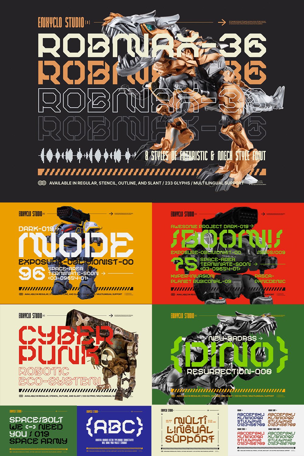 ROBMAX36 - Futuristic Mecha Font