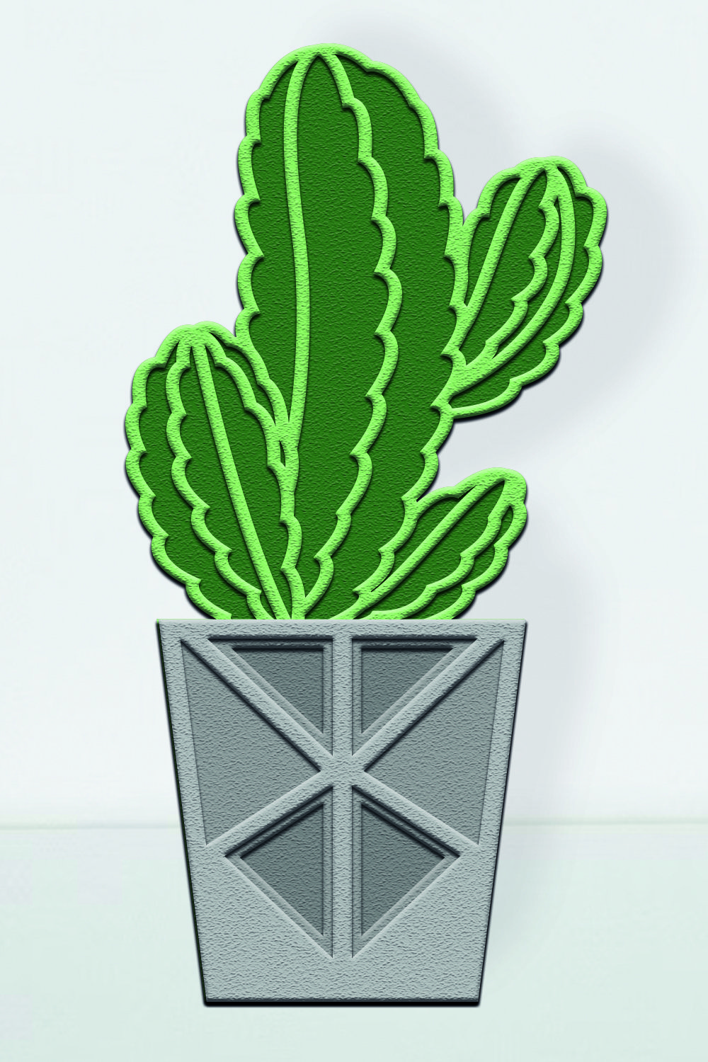 Succulent Multilayer Decorative Template