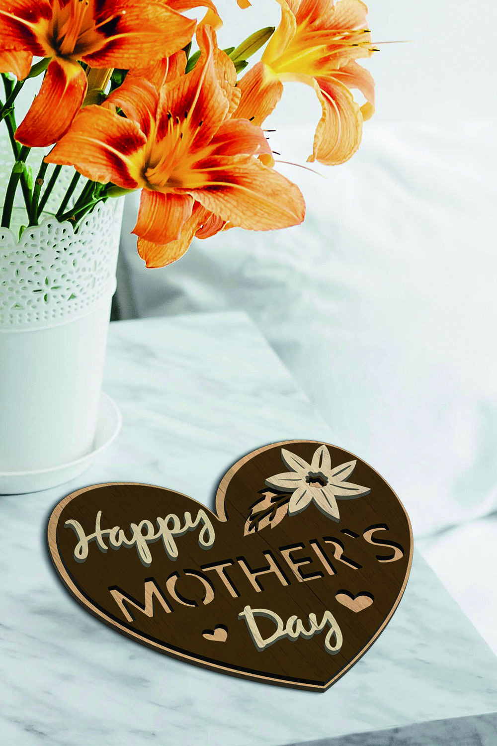 Happy Mother's Day Decor Laser Cut File