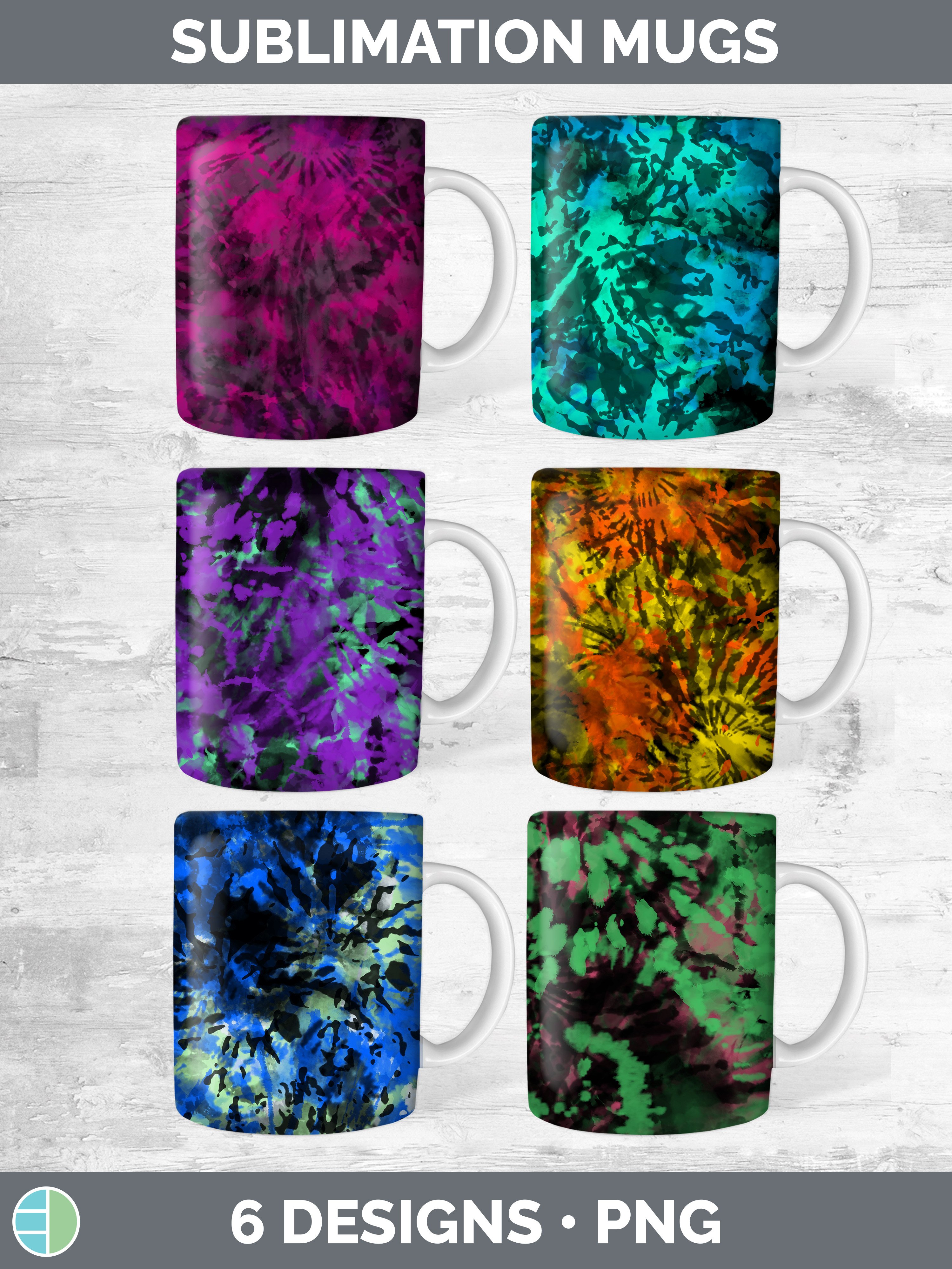Tie Dye Mug Sublimation Bundle