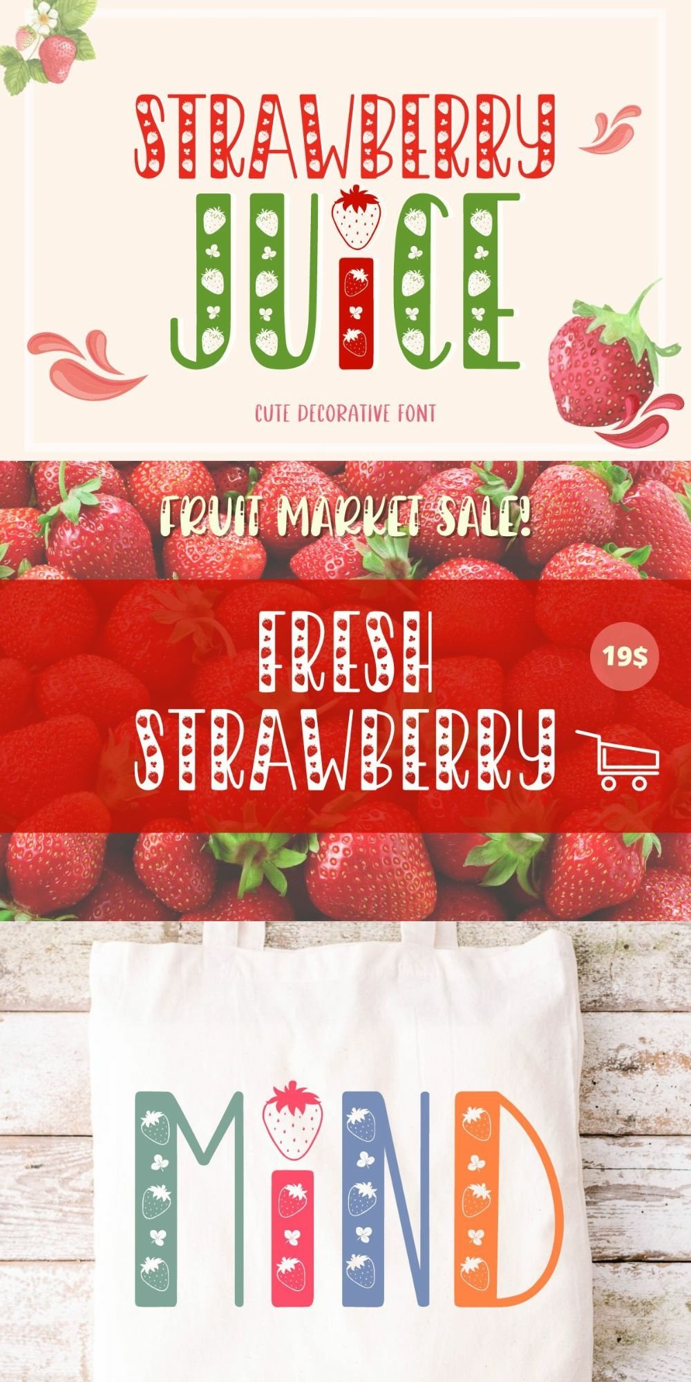 Strawberry - Cute Display Font