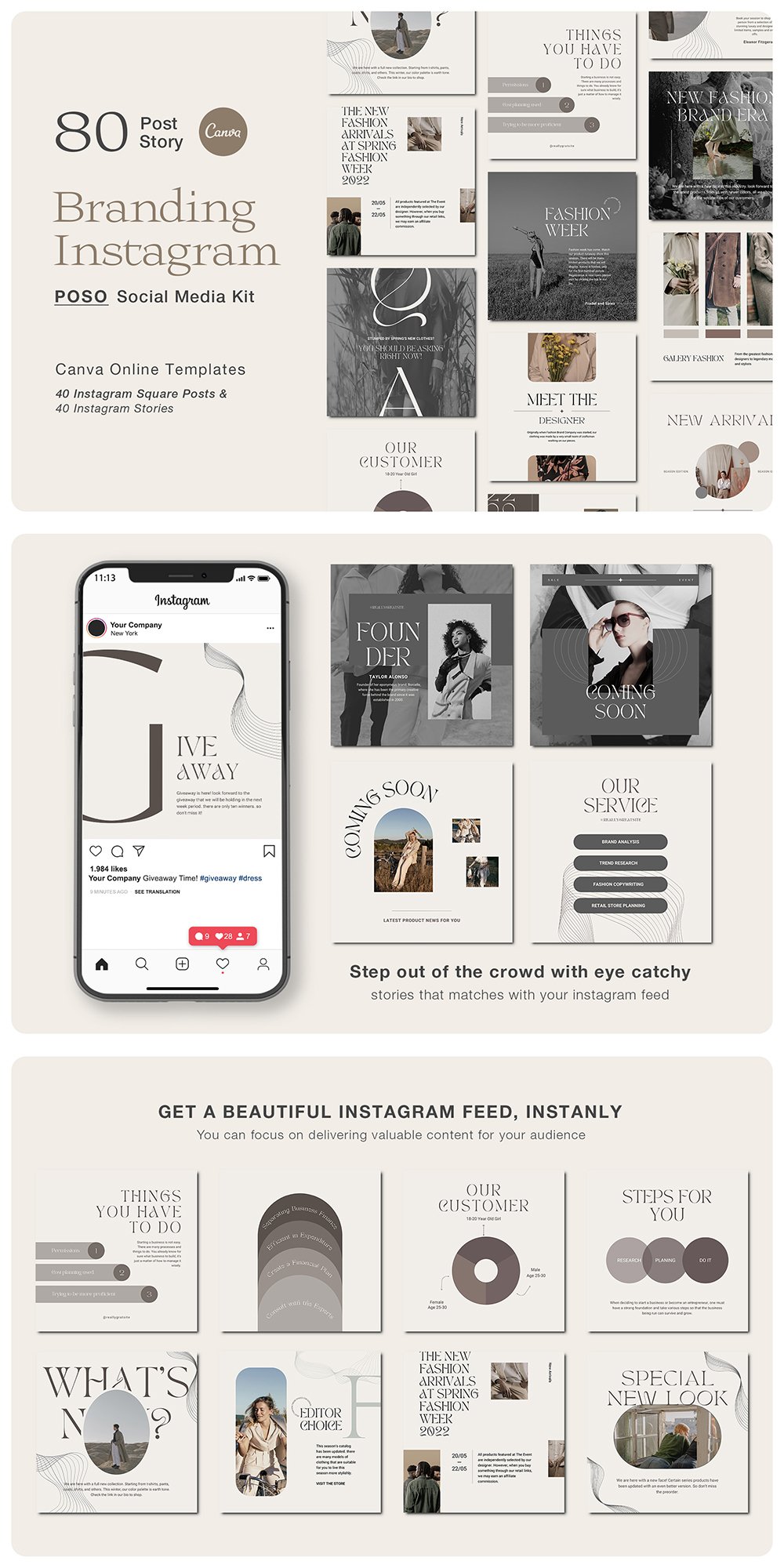 POSO Fashion Brand Instagram | CANVA