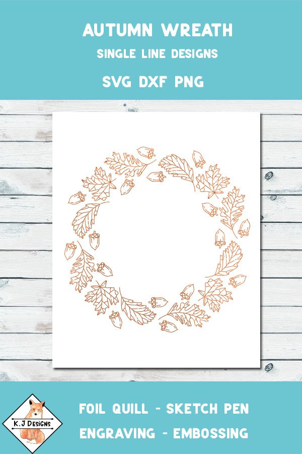 Autumn Wreath - Single Line Design