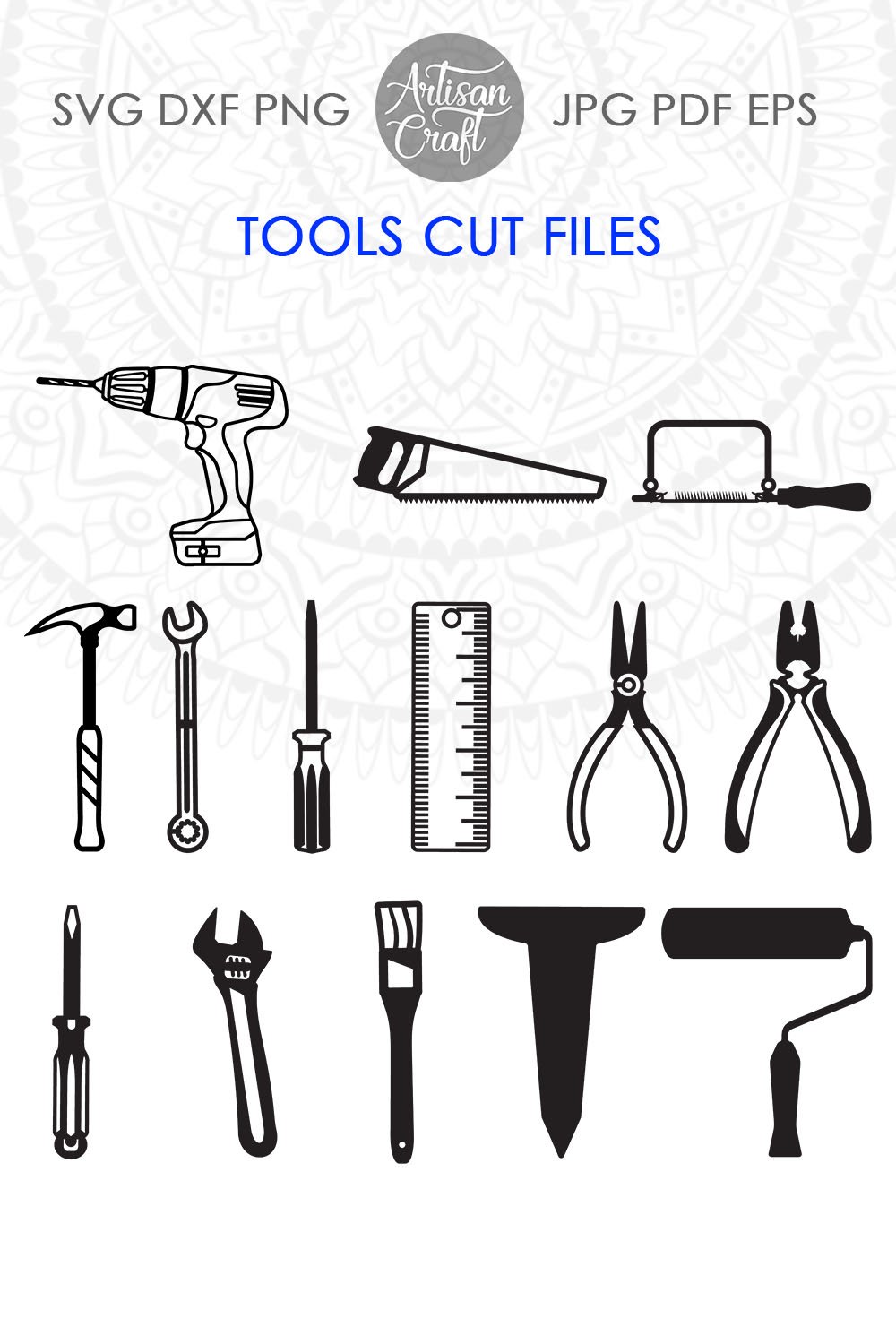 Tools clip art, construction tools clipart, cut files