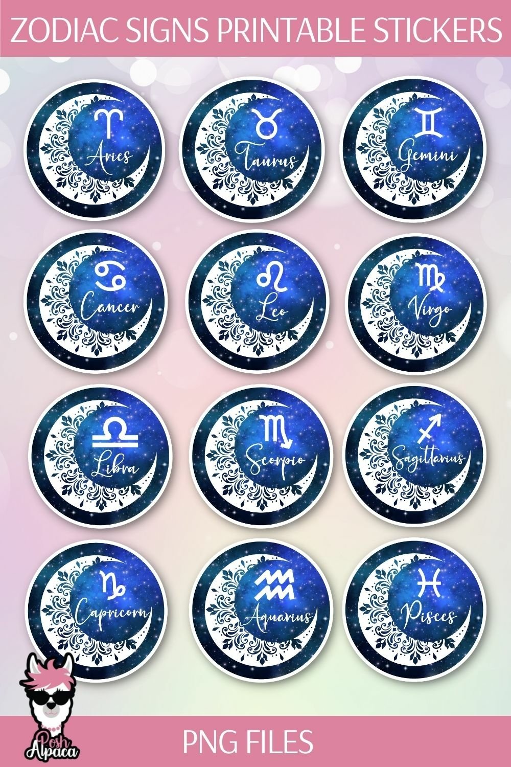 Zodiac stickers printable stickers