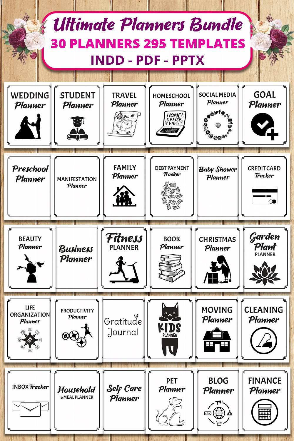 Ultimate Planners Bundle, Planner ready Editable (1610616)