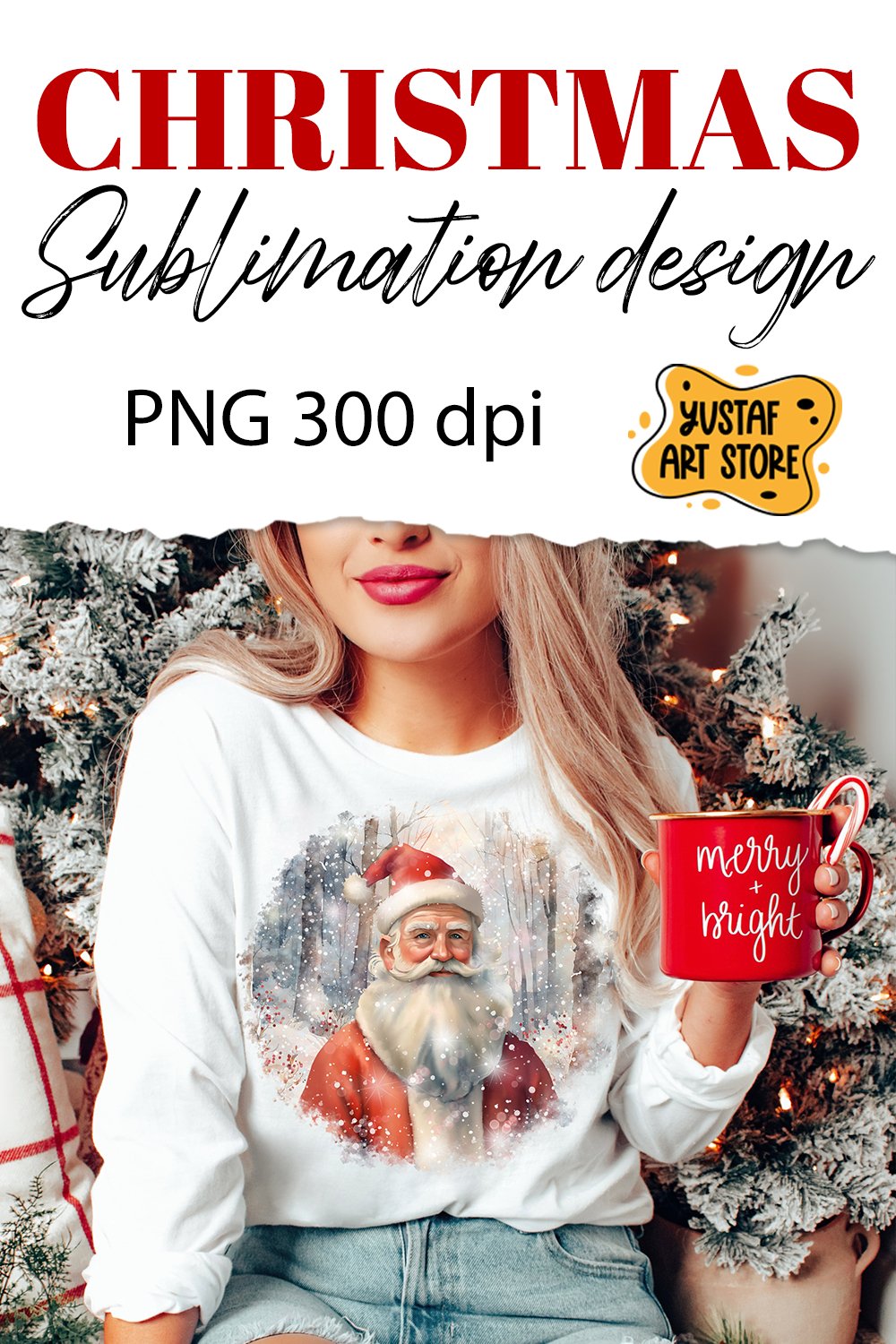 Christmas sublimation design. Santa Claus in (2782802)
