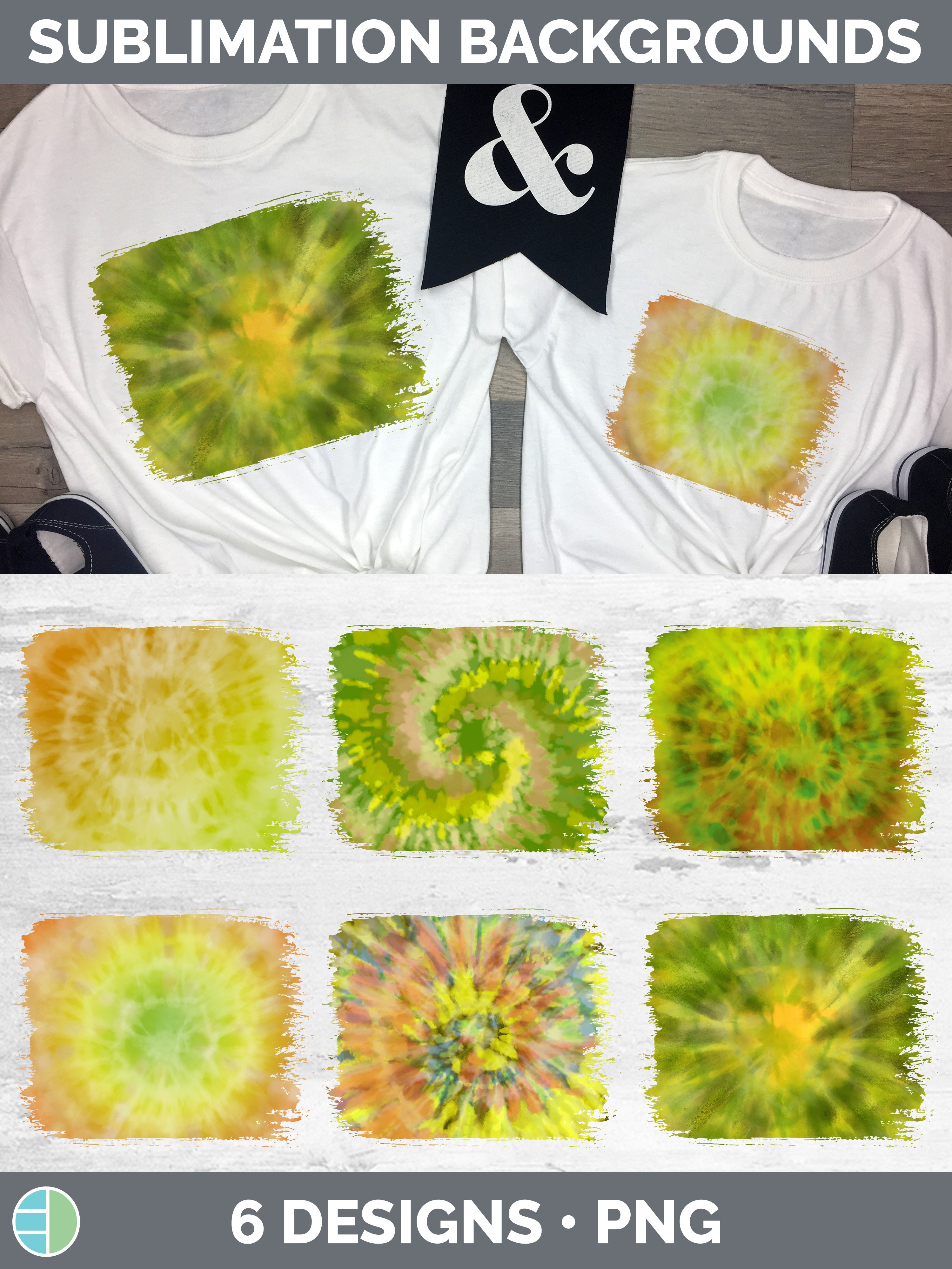 Yellow Tie Dye Distressed Sublimation Background