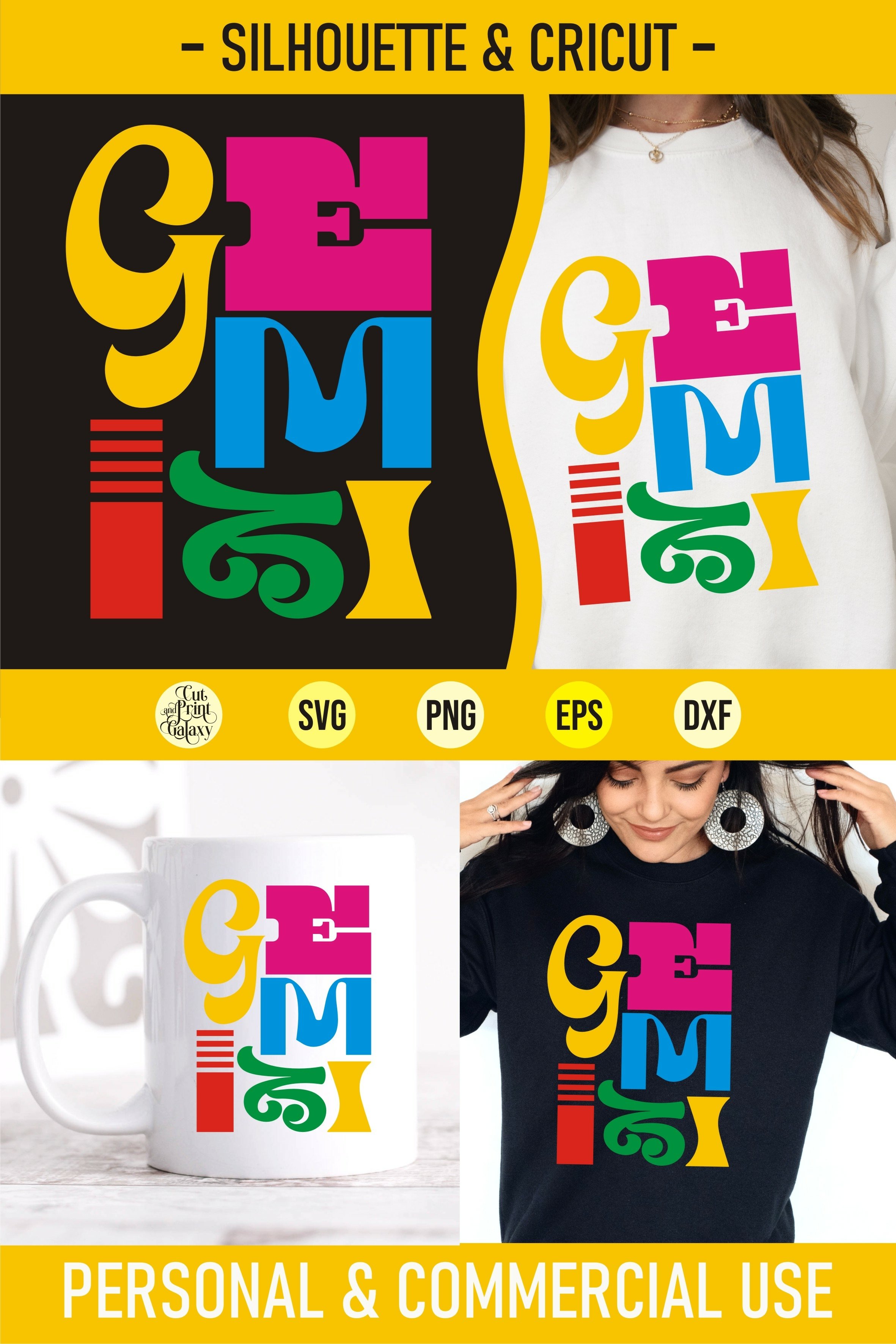 Gemini Zodiac Sign Svg and Png cut and print files