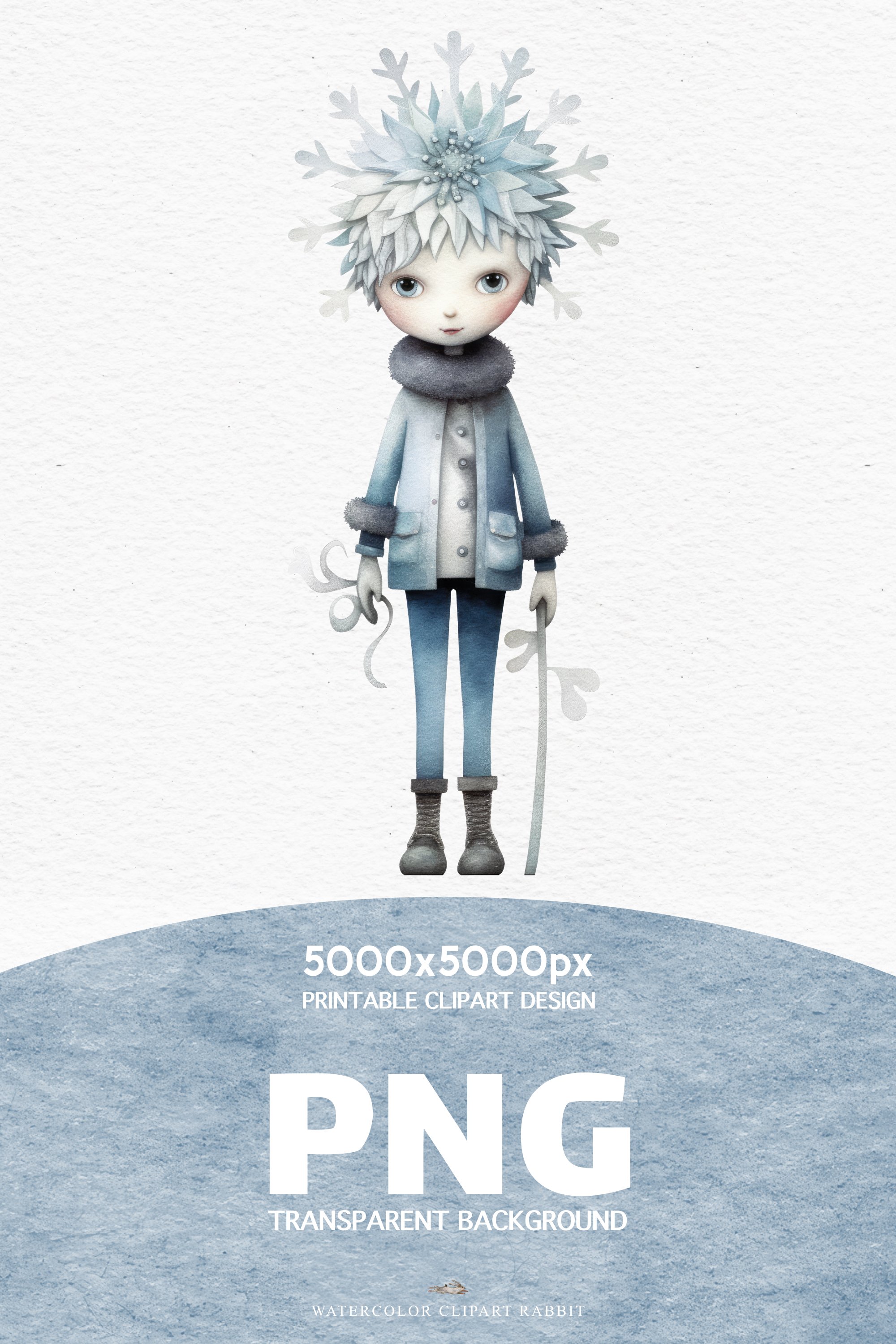 Cute Christmas Winter Boy Winter Decor Clipart PNG Fairy Art