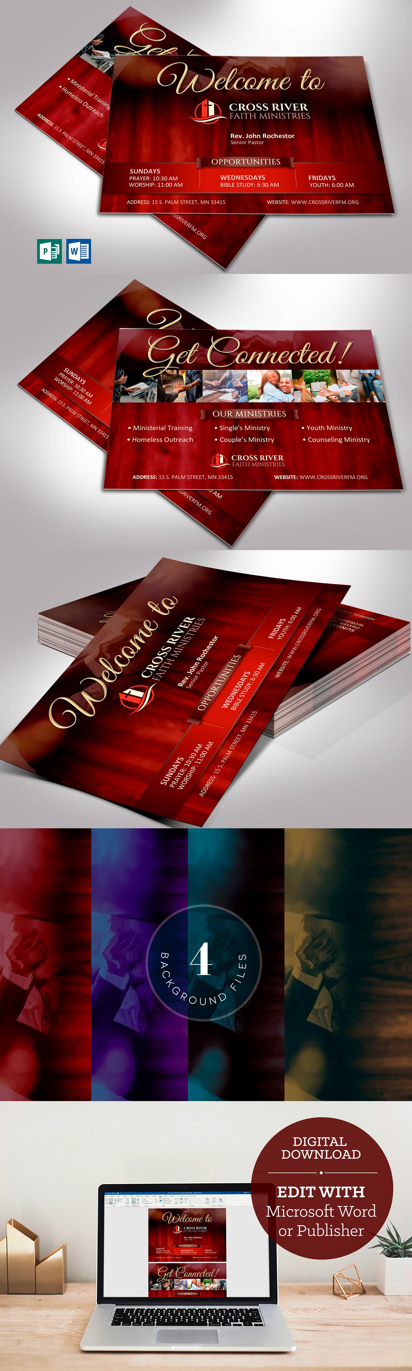 Welcome Card Word Publisher Template