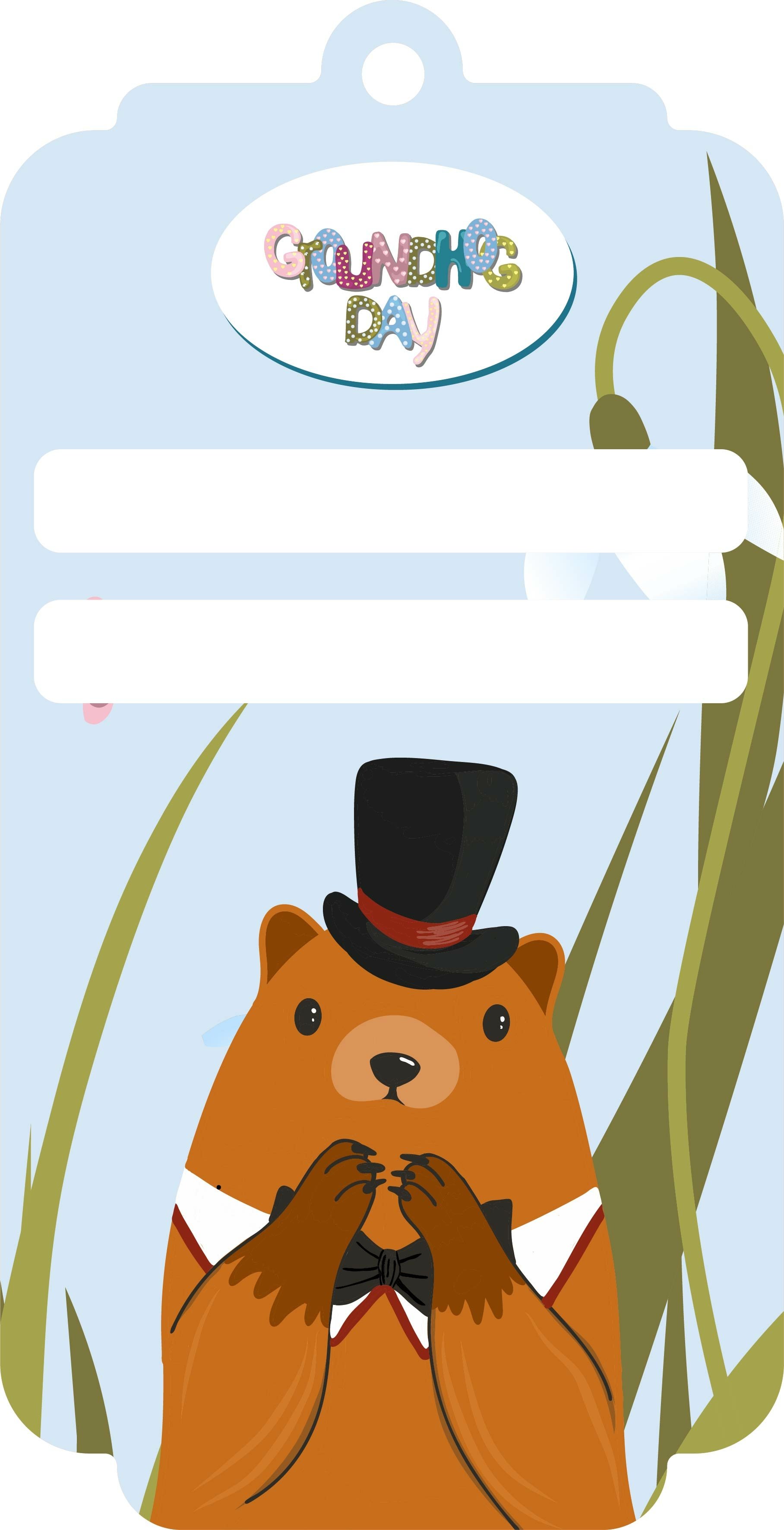 Groundhog Day Gift Tags.