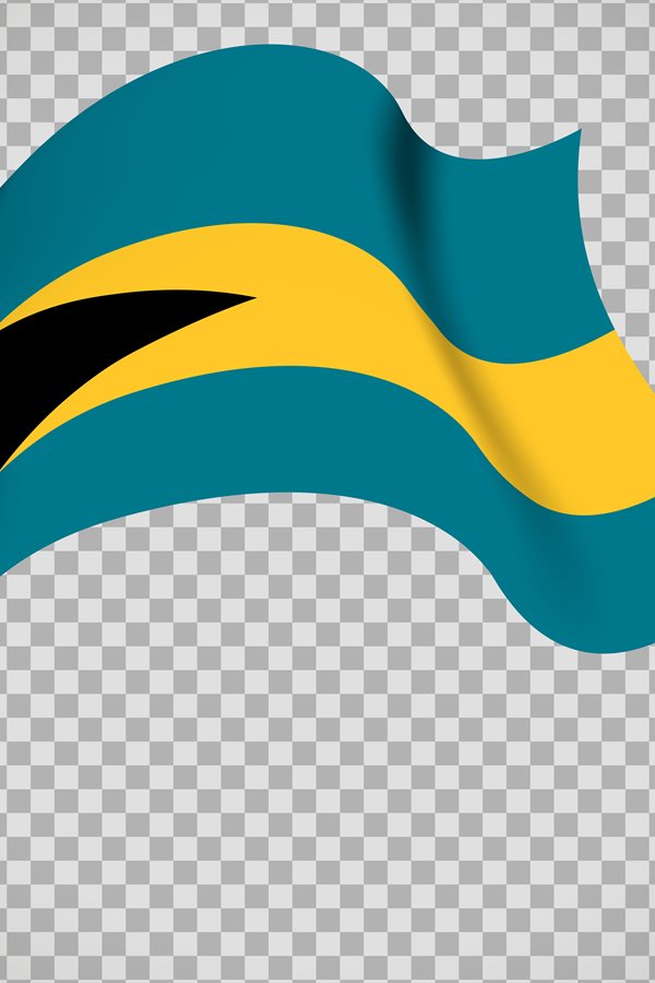Bahamas flag on transparent background