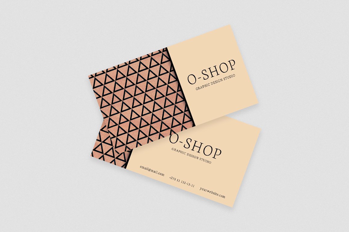 Classy geometry visit card