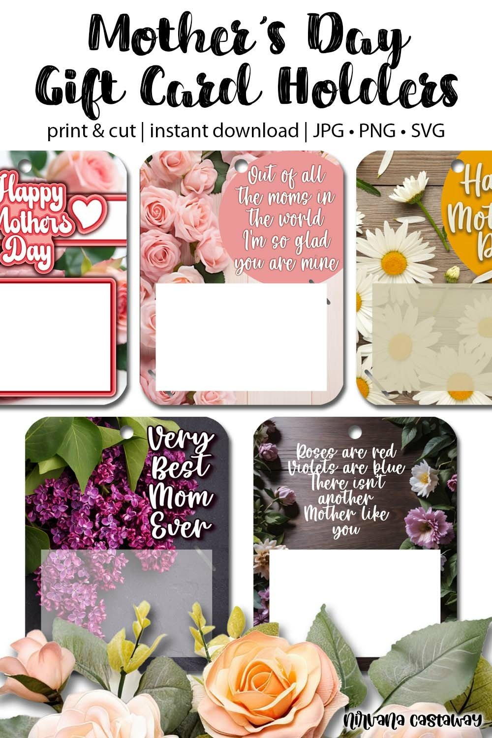 Mother's Day Gift Card Holders: Printable Designs"
