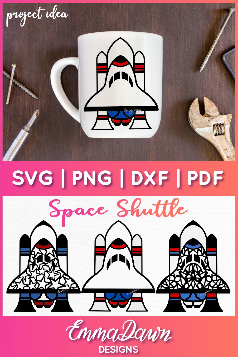Space Shuttle SVG | Zentangle Cut File