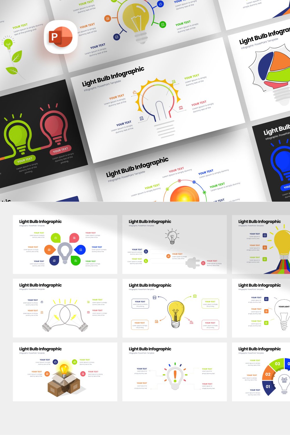 Light Bulb Infographic Presentation Template