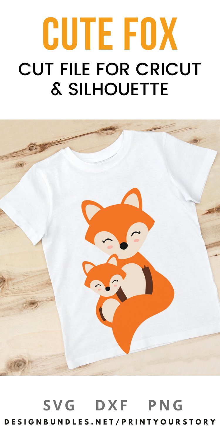 Cute Fox SVG file for Cricut and Silhouette