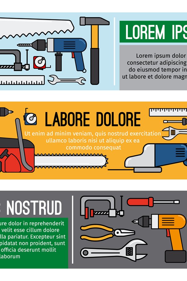 Diy workshop tool banners