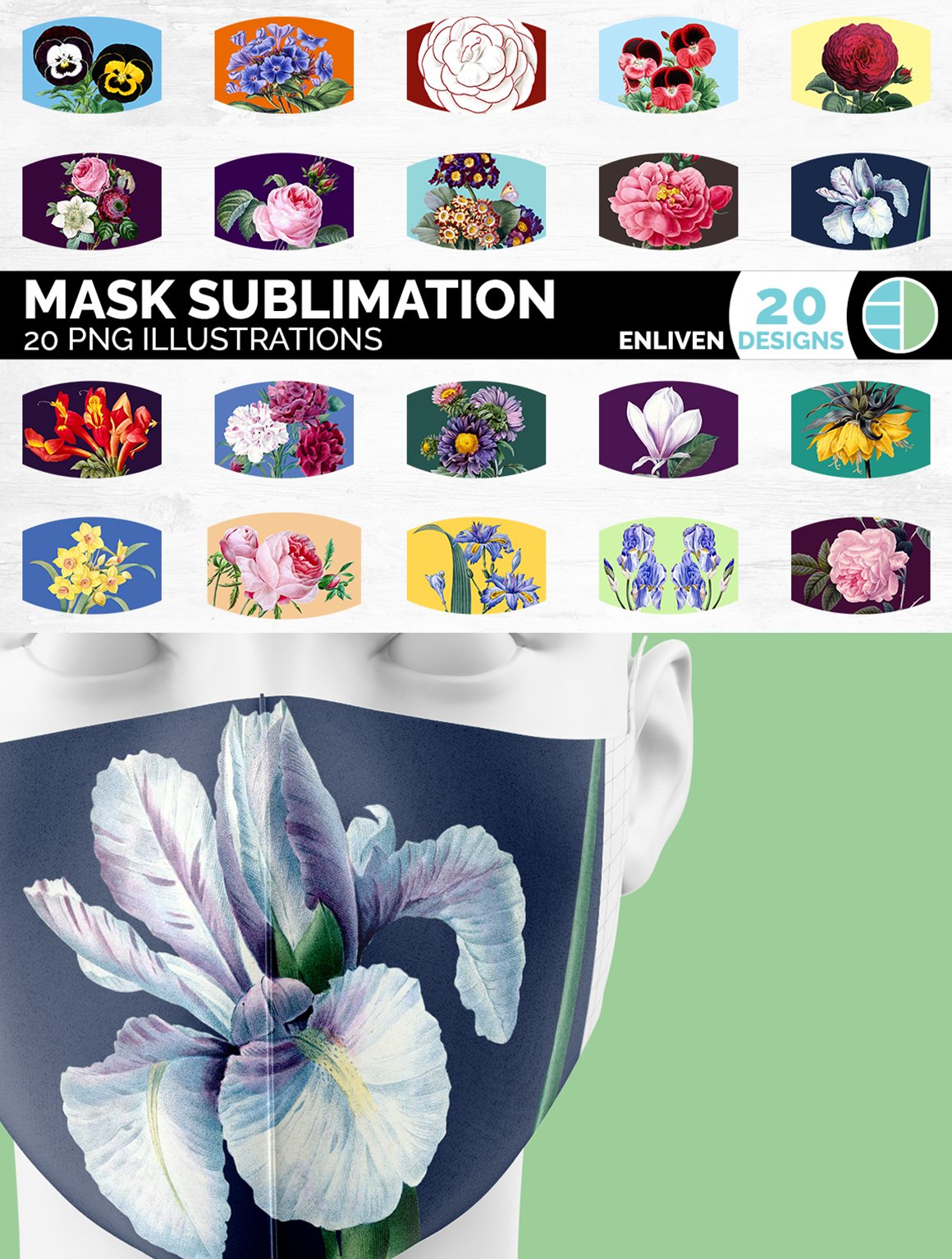 Face Mask Designs Sublimation (790326)
