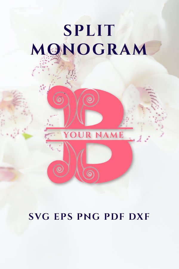 Split letter B monogram. SVG cut file