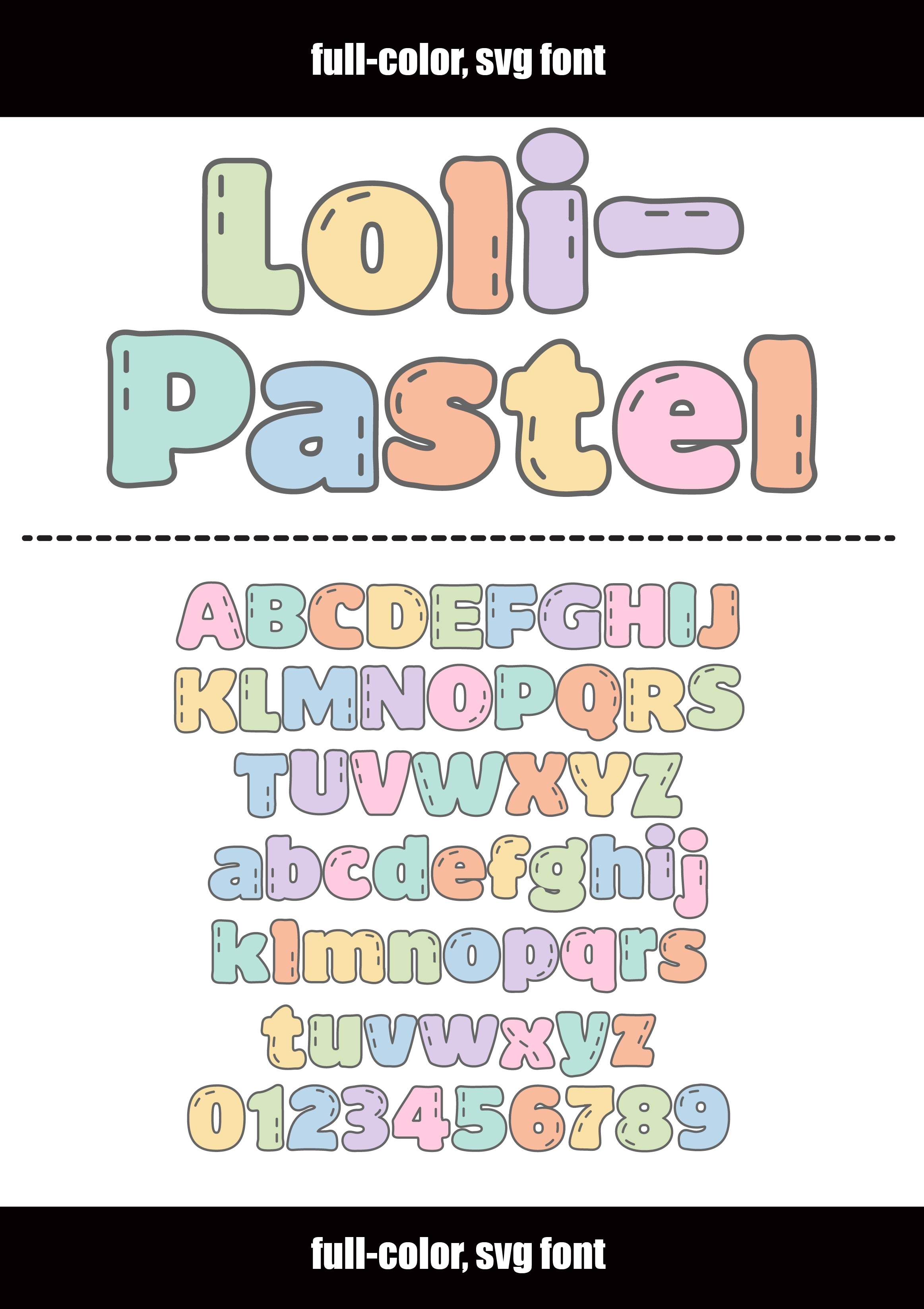 Full Color SVG Font Great for Spring or Easter