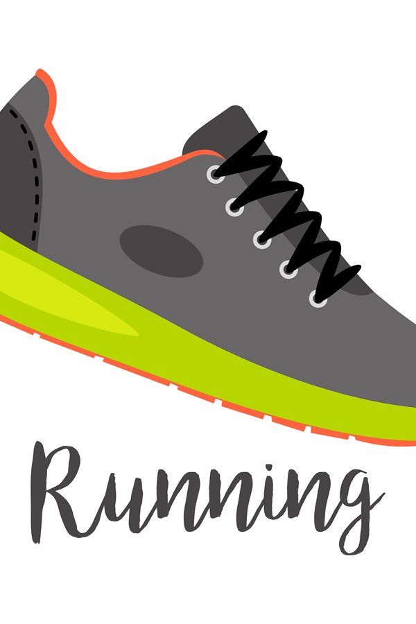 Shoes with text running
