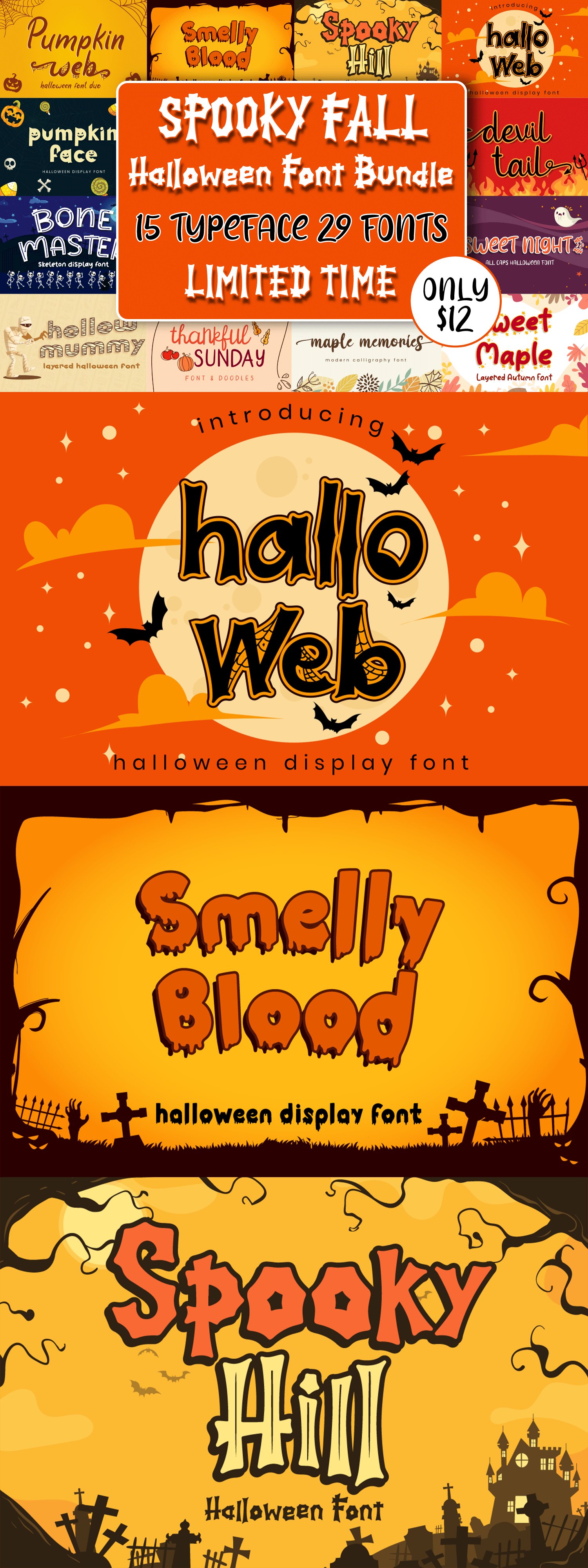 Spooky Fall - Halloween Font Bundle! (857842)