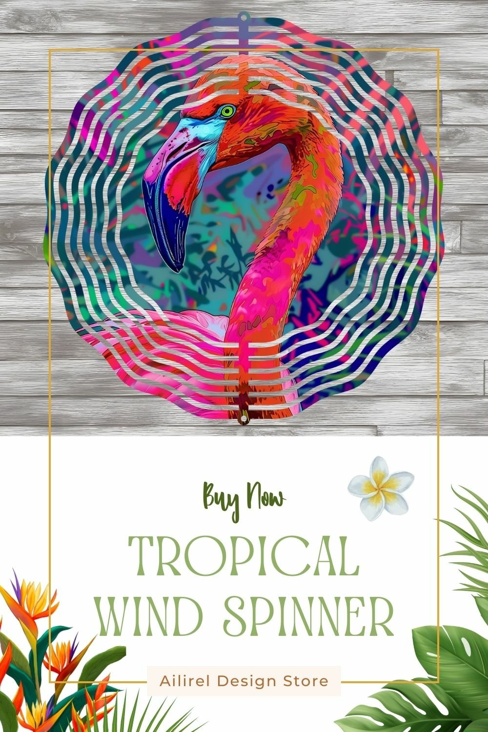 Flamingo Wind Spinner, Neon Pink Wind Spinner Sublimation