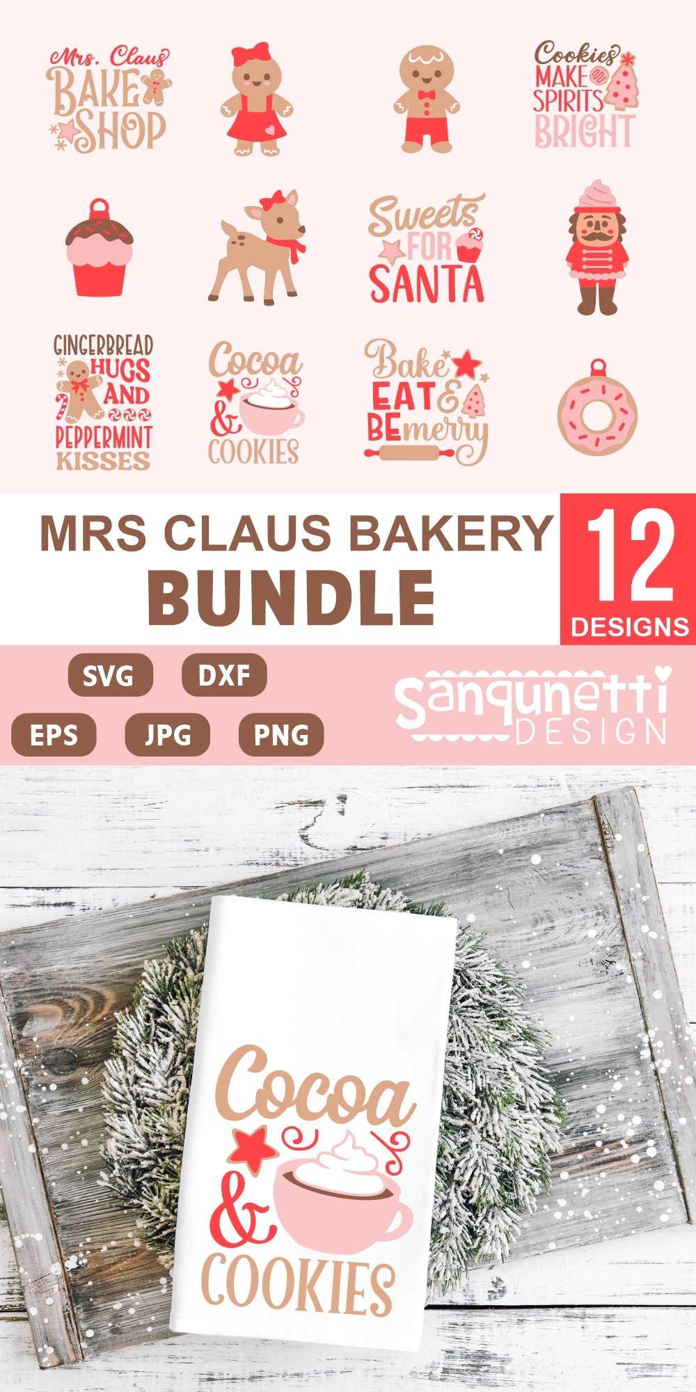 Christmas Baking Delights - Mrs. Claus Bakery SVG bundle