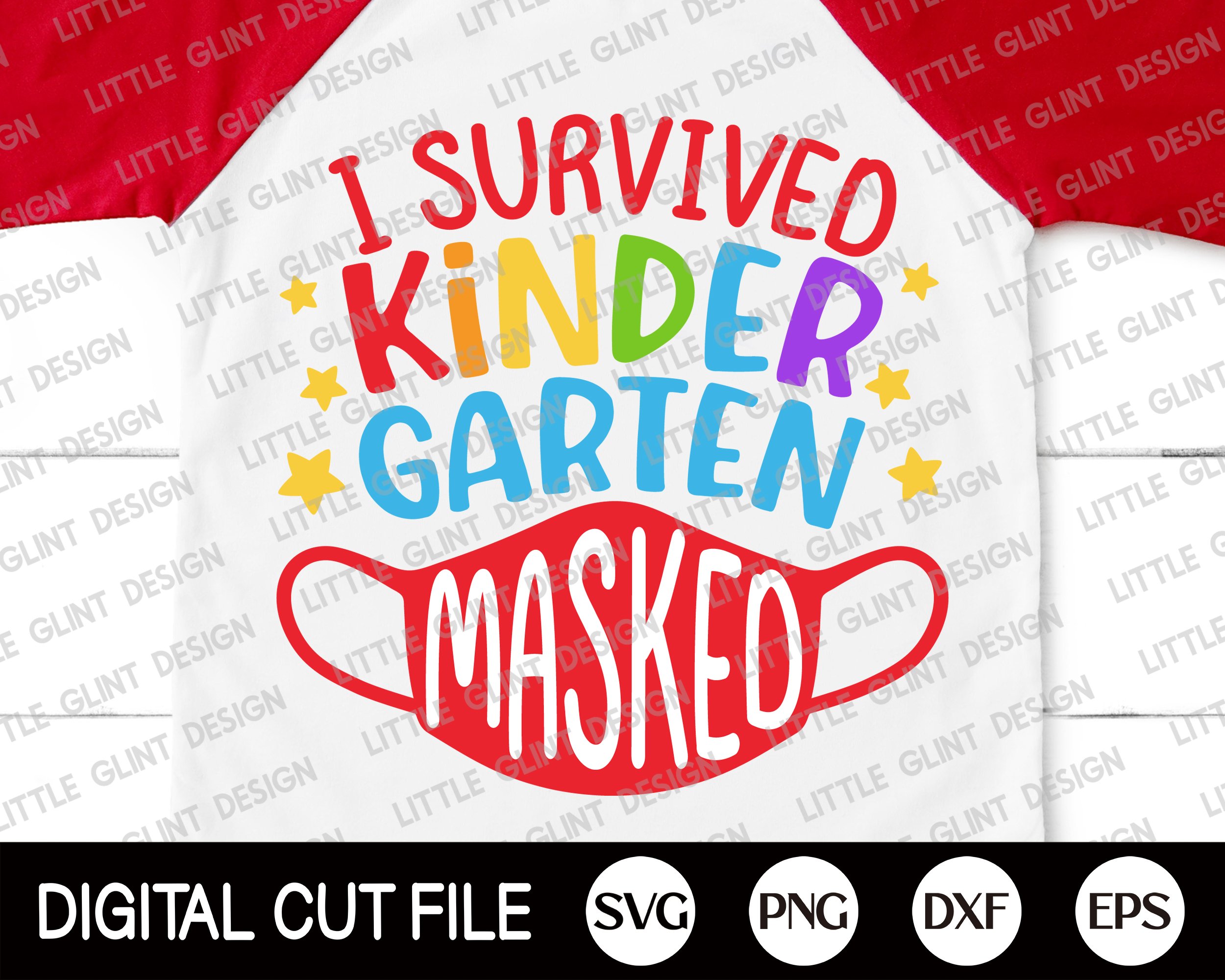 I Survived Kindergarten Masked Svg, Kinder Grad, Graduation