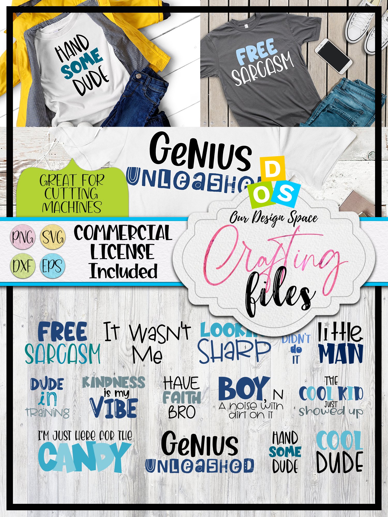 Boy Quotes SVG, DXF, EPS and PNG bundle