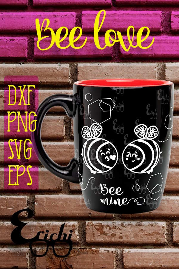 Bee Love / SVG DXF EPS PNG / Bee Love SVG (572496)