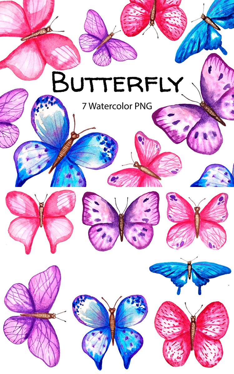 Watercolor butterfly clipart png (706749)