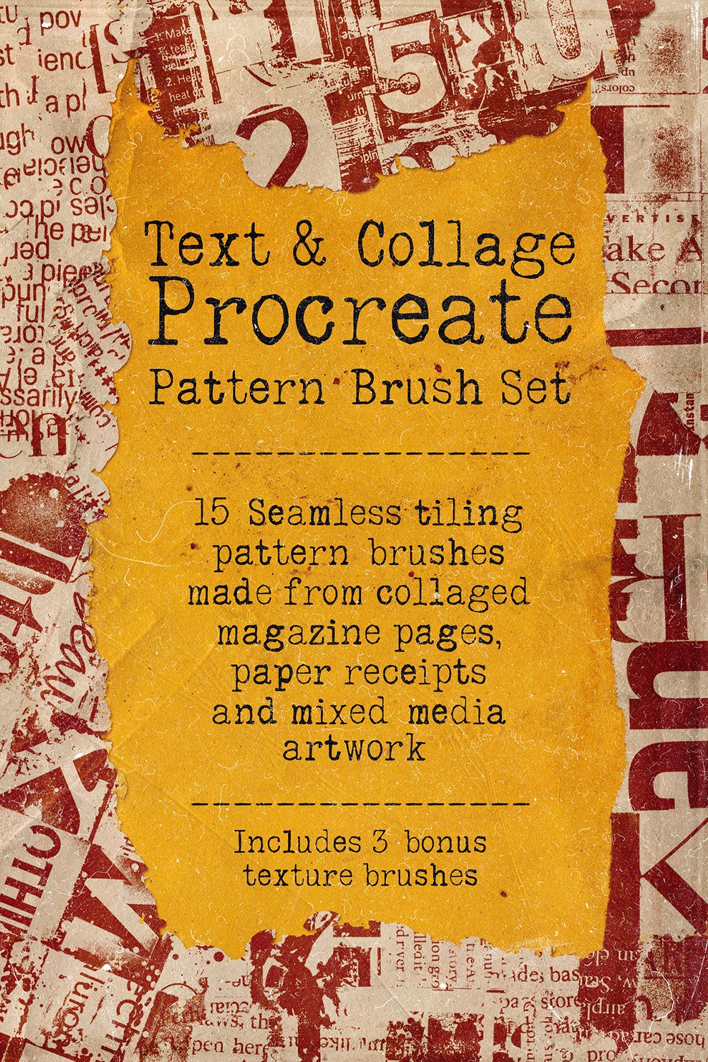 Procreate Text And Collage Pattern Brushes